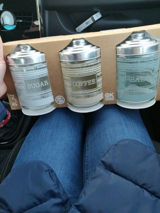 barattoli sale, zucchero, caffè