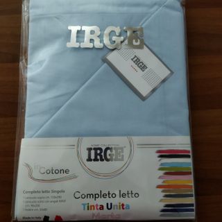 Lenzuola Letto Singolo Azzurro Cotone 100% Irge