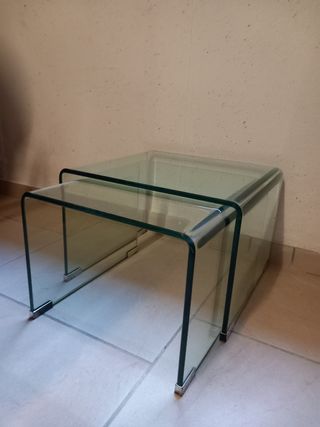 Tavolini in vetro estraibili