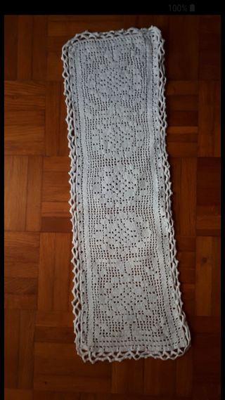 Centro tavola vintage fatto a mano cm  52x16. Nuov