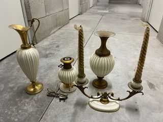 Set vasi, candelabro e porta lampada  