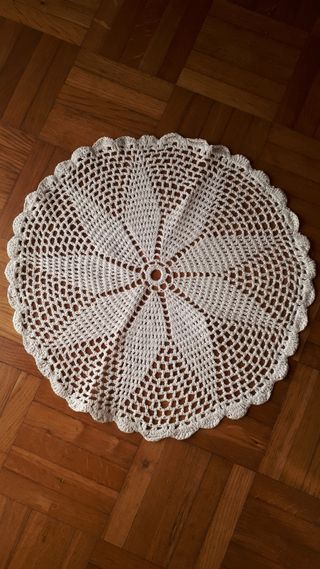 Centro tavola vintage fatto a mano diametro cm 35