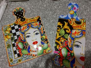 set 2 taglieri teste di moro