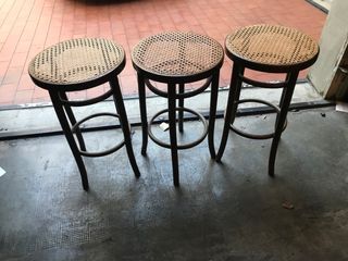 3 sgabelli legno 