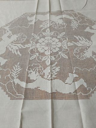 copriletto matrimoniale bianco lino tutto a mano