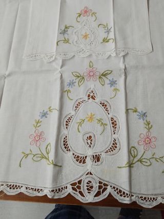 2 coppie asciugamani grande e piccola tutta a mano