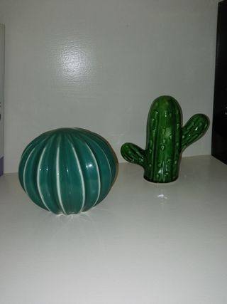 Coppia cactus in ceramica 