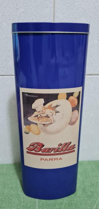 Barattolo pasta in latta vintage Barilla nuovo