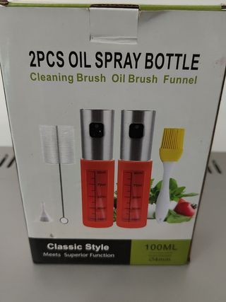 2 pezzi spruzzatore di olio d'oliva, flacone spray