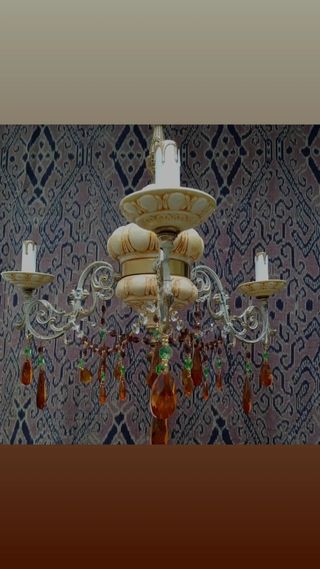 lampadario con murano.Italia,vintage