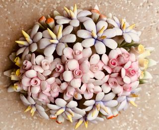 Cesti fiori porcellana Capodimonte Italia 