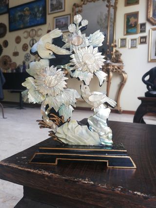 scultura orientale con Abalone Shell 