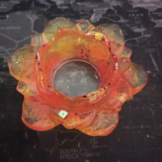 porta candele in resina