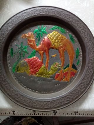 Piatto decorativo in rame 