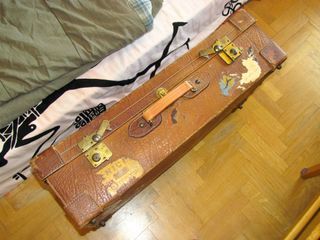 Valigia Pelle Elefante Anni '50 79X45x21,5