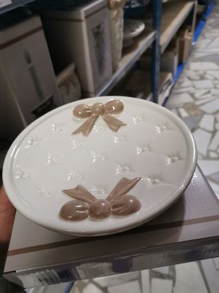 piatto decorativo vassoio con fiocco