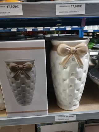 vaso ceramica con fiocco 
