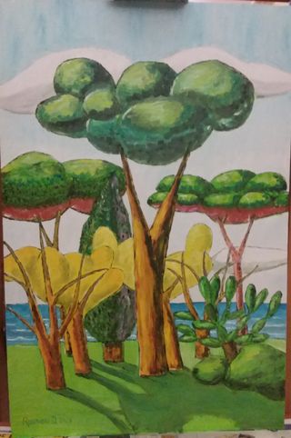 dipinto a mano a olio