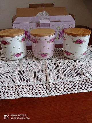 Set tre barattoli Blanc Mariclò