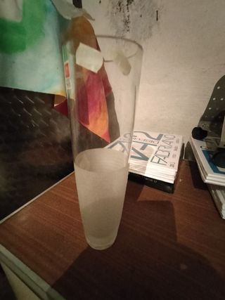 vaso in cristallo satinato