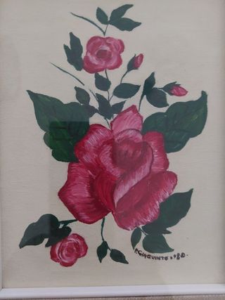 Quadro con rosa autore