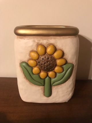 Vaso Thun in ceramica con girasole 