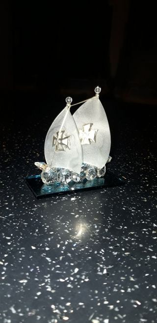 veliero in cristallo di swarovski 