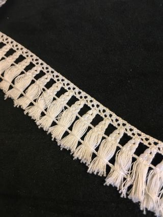 8 metri frangia vintage in cotone