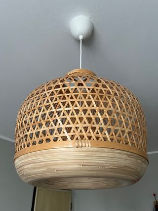 Lampadario a sospensione in bambù