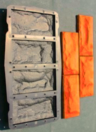 4 Stampi matrice Forma Rivestimento finta pietra