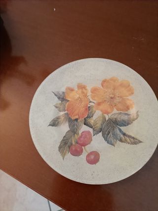 Piatto vetro decorato a mano