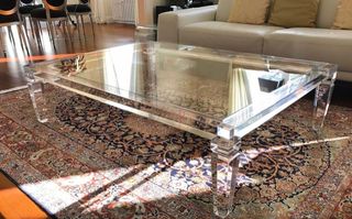 Tavolo plexiglass e cristallo