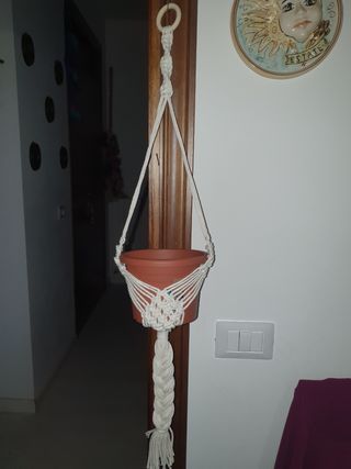 portavaso in macrame