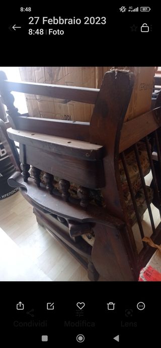 Coppia poltrone legno massello