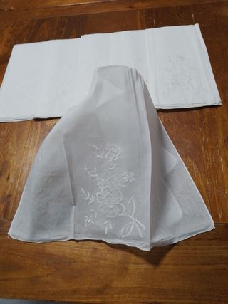 6 ospitino battista in lino lavorati a mano