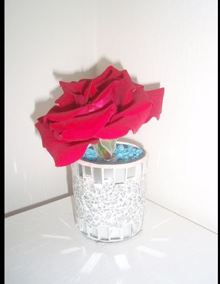 Vasetto porta candele argento