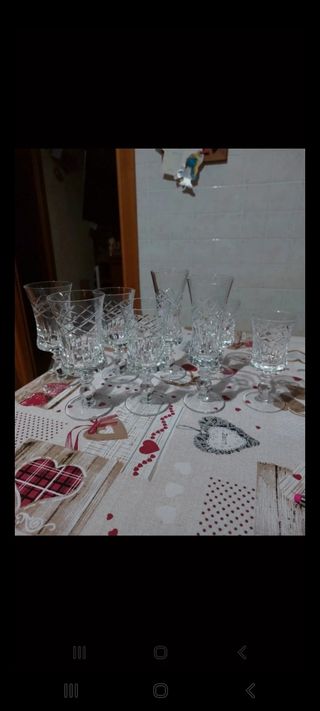 Bicchieri cristallo vintage assortiti