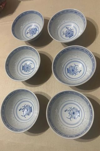 6 ciotole riso cinesi