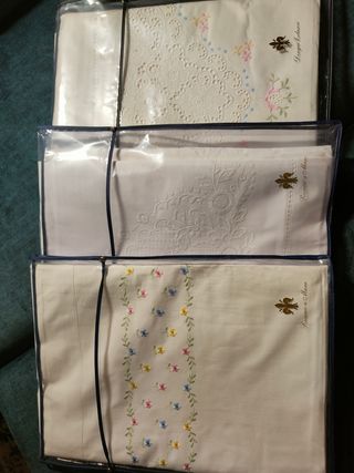 3 parure matrimoniali Ricamato a mano