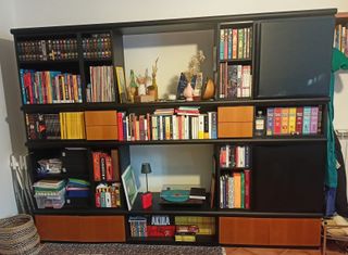 Libreria in legno con ante