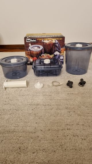 SET 3 CONTENITORI ERMETICI SOTTOVUOTO VACUMASTER