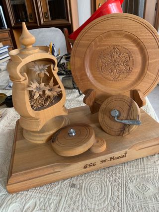 Composizione in legno largo 31 cm e profondo 27 cm