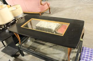 Tavolino da caffè / salotto con vetro nel mezzo