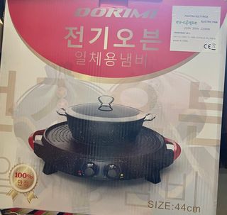 Piastra con pentola da tavola 