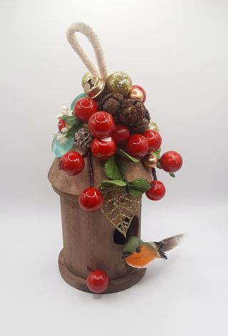 Fogliadoro_casetta uccelli decorativa Londaloca