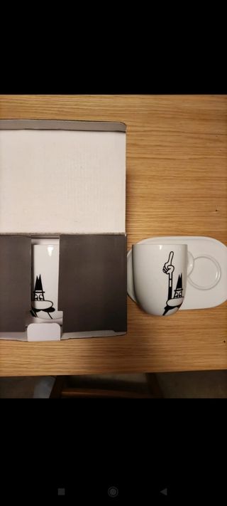 Bialetti set 2 tazze mug ceramica+piattino, bianco