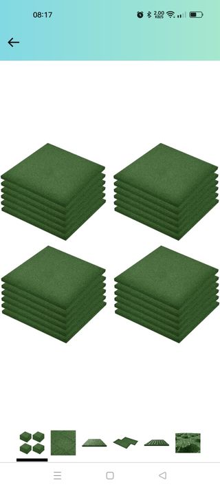 VidaXL Piastrelle Anticaduta 24 pz Gomma 50x50x3