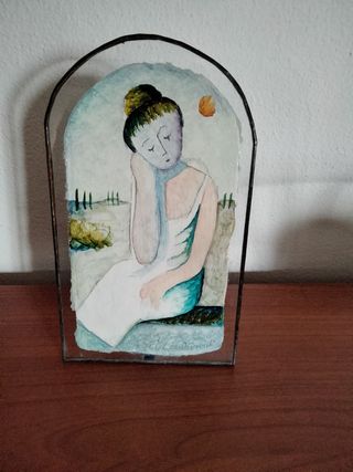 decorazione dipinto su vetro