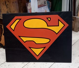 Superman quadro in legno