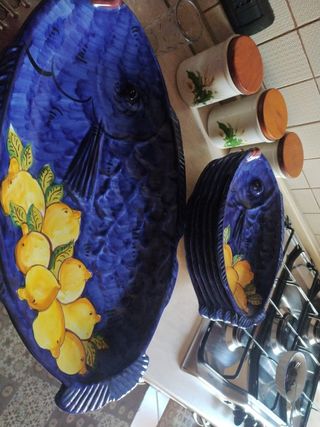 Ceramica di Vietri servizio da 7 pezzi